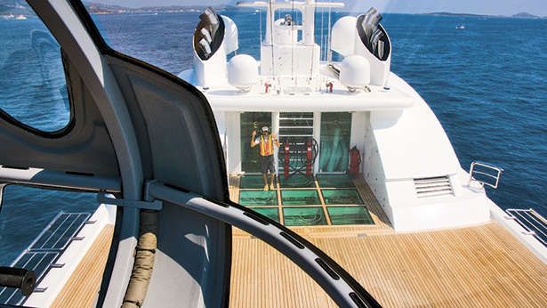 Superyacht helicopter deck design solutions